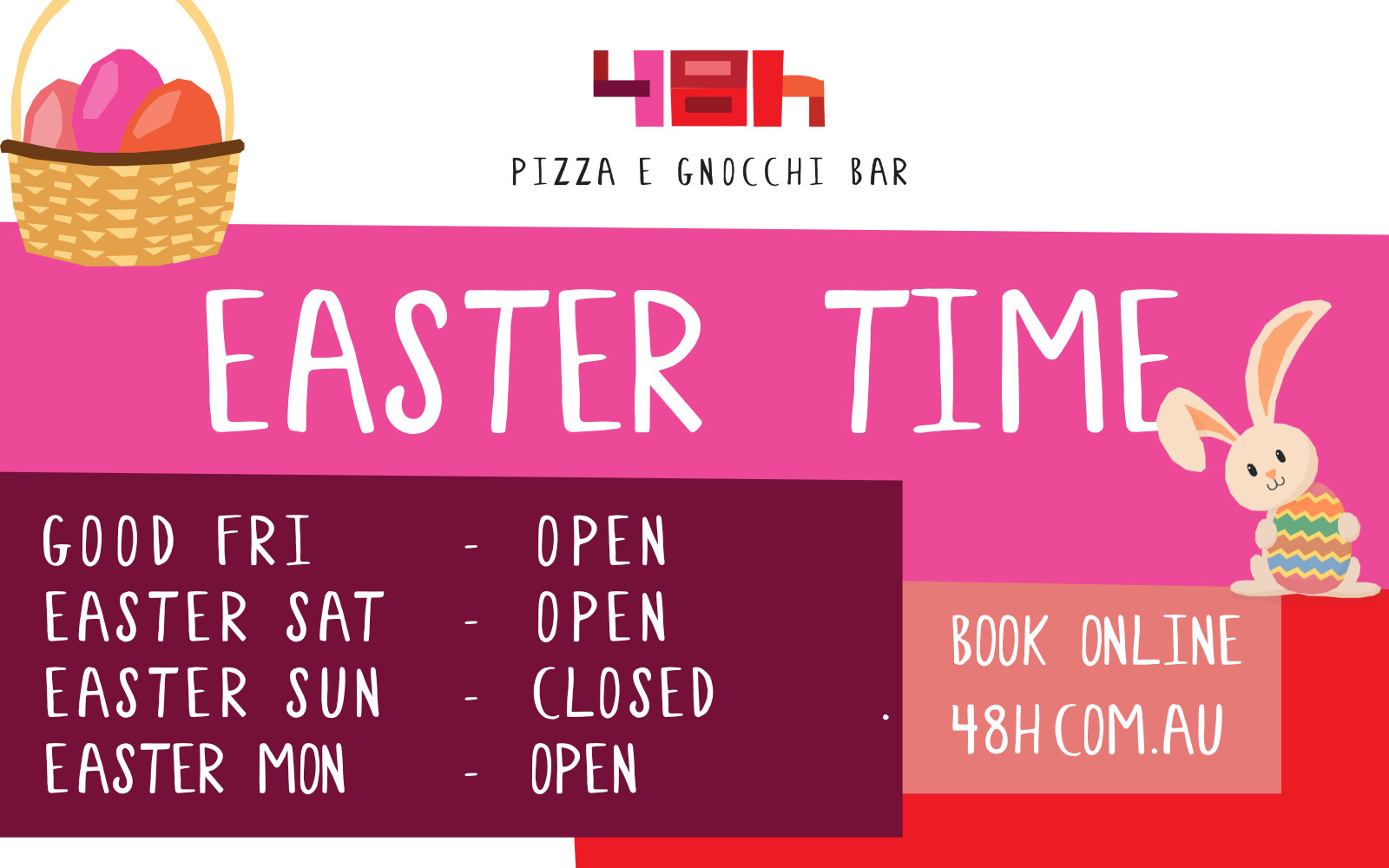 Easter Long Weekend At 48h Pizza E Gnocchi Bar - 48h Pizza E Gnocchi Bar